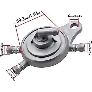 AXITRON 4 Port Vacuum Fuel Pump Petcock Tap for many Chinese Scooters with GY6 139QMB 49cc 50cc 70cc 90cc 110cc 125cc 150cc 152QMI 157QMJ 4 Stroke Engine Roketa Sunl Taotao ATV Go-Karts 4 Wheelers