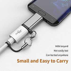 USB-C to Micro USB Adapter, 3-Pack USB Type C Female to Micro USB Male Converter USB C to Micro B 2.0 Charge & Data Sync Compatible with Samsung Galaxy S7 S6 J7 Note 5 Kindle Ps4 and More -Grey