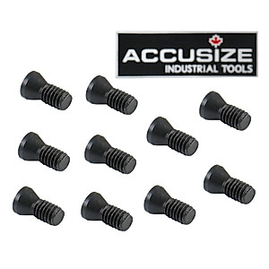 Accusize Industrial Tools M2.5 by 6 Replacement Screws for Indexable Face Mill and End Mills, 10 Pc, 0046-0910x10