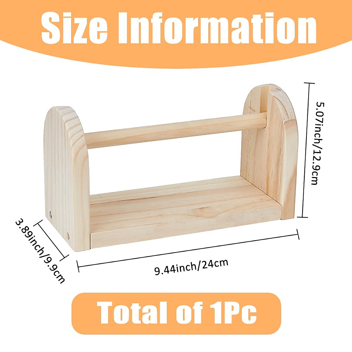 SUPERFINDINGS Wooden Crochet Yarn Holder 9.44x5.07inch Rotatable Wooden Yarn Skein Spinner Single Revolving Yarn Storage Yarn Ball Holder Wool Skein Cord Organizer Yarn Ball Knitting Supplies