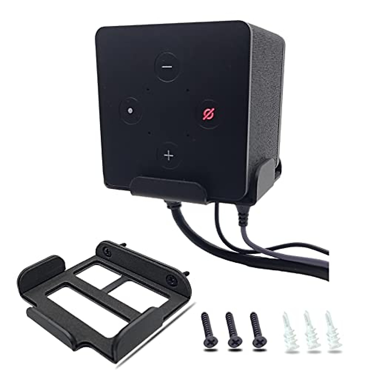 Metal Wall Mount for Fire TV Cube (3rd Gen) 2022 Released,Secure Metal Holder for fire TV Cube (1st Gen,2nd Gen),Sturdy Steel Stand with Soft Foam Hold fire TV Cube for Wall,Furniture,Ceiling (Black)