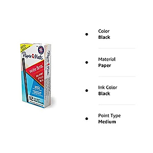 Paper Mate Write Bros Ballpoint Pens, Medium Point (1.0mm), Black, 12 Count each, Pack of 3 (36 Pack Total)