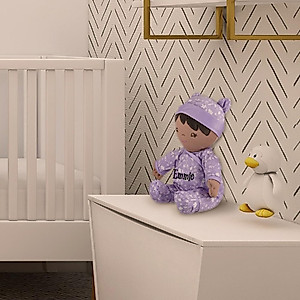 Baby Doll Toys, Stuffed Animal Soft Toys for Baby, Baby Girl Baby Boy, Plush Doll Keepsake Gifts, Personalized with Custom Name (Purple Leilani)