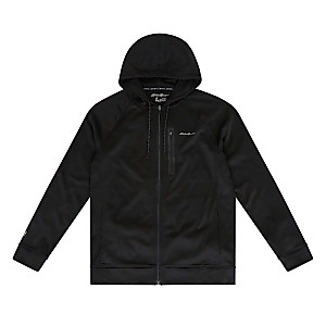 Eddie Bauer Men’s Performance Full Zip Hoodie | Mens Full Zip Performance Hoodie - Black Large