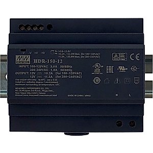 Meanwell HDR-150-12 DIN Rail Power Supply 150W, 12V