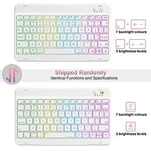 OYEEICE Keyboard Case for iPad Air 11 inch (M2 2024)/10.9 inch Air 5th/4th Gen/iPad Pro 11 1st/2nd/3rd Gen - 7-Color Backlit Detachable Keyboard, Folio Cover with Pencil Holder - Purple