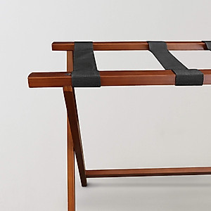 Casual Home Heavy Duty 30" Extra Wide Luggage Rack, Walnut (New)