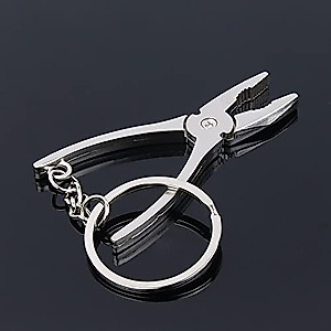 TUJOBA Pincers， 1PC Keychain Pocket Mini Pliers Keyring Keychain Metal Adjustable Mini Vise Tool Ornament Accessories Pliers Hand Tools