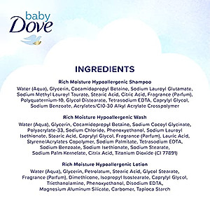 Baby Dove + Nuby Splish Splash Bathtime Gift Set Body Wash, Shampoo, Lotion, Hot Safe Bath Duck, Stacking Cups and Tear-Free Rinse Pail Baby Dermatologist Tested