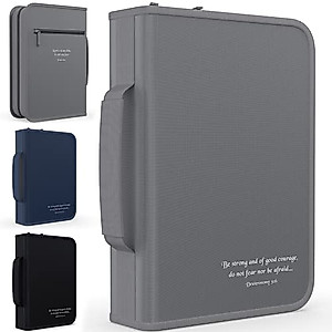 Set of 2 Bible Cover Cases for Men and Women Large & Medium Sizes by DEHITE