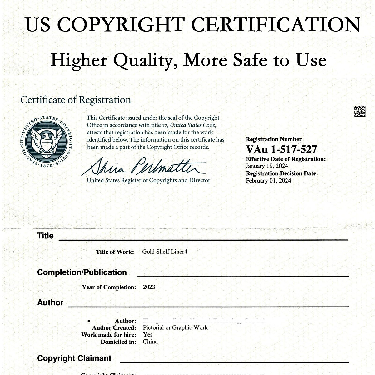 Shelf Liners for Kitchen Cabinets Non Adhesive Shelf Liner Paper Non-Slip Thickened Drawer Liner Easy to Clean for Tool Box Refrigerator with Knife and Tape Measure, Gold Geometric, 11.8 x 118 in