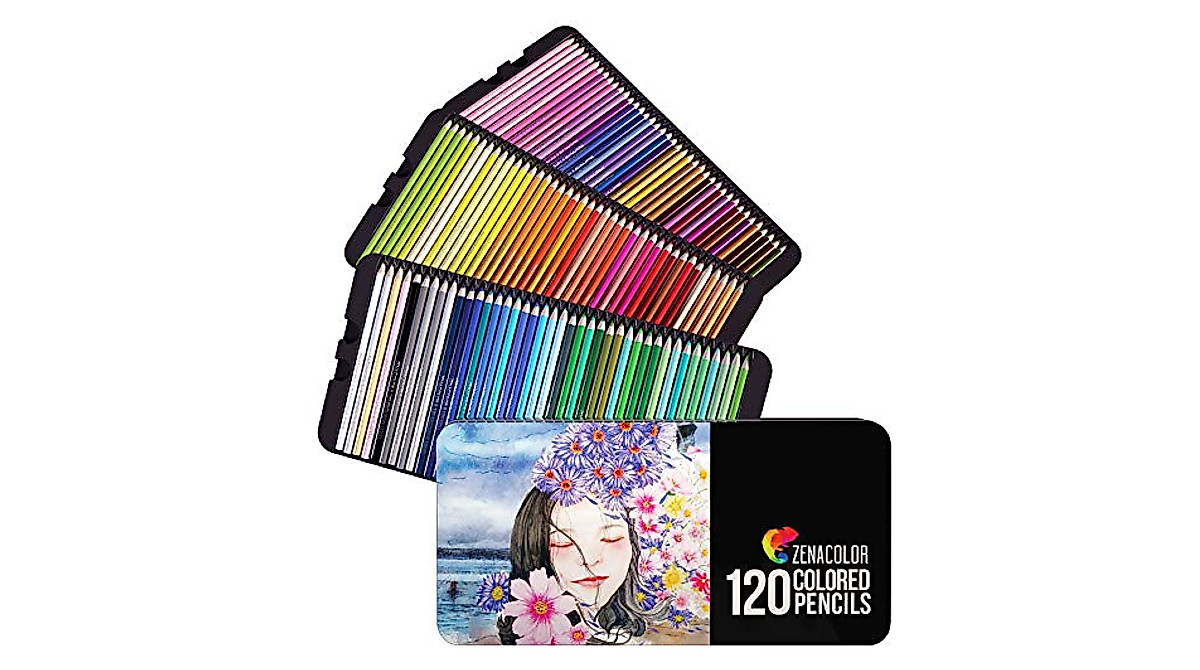 Zenacolor 120 Colored Pencils Set - Vibrant, Professional Art Supplies