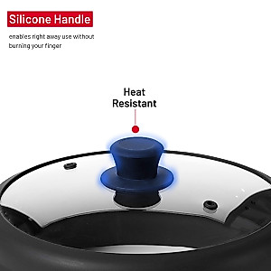 Bezrat Vented, 12-inch Collapsible Microwave Plate Cover for Food, Black - Silicone and Glass Splatter Guard Lid - Fits Plates, Bowls and Meal Prep Containers up to 11.8 x 4 Inch (Black)