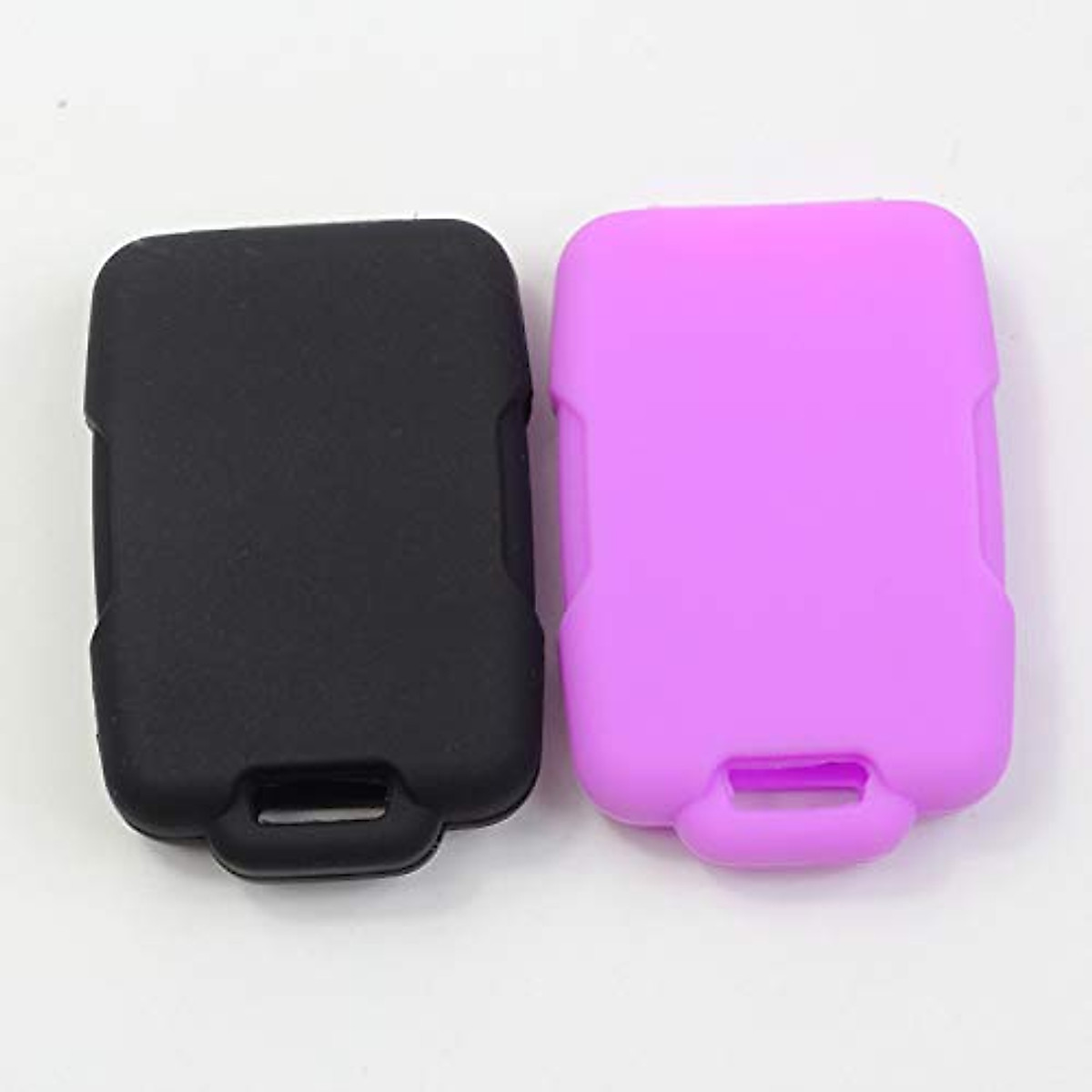 Btopars 2Pcs Rubber 4 Buttons Smart Key Fob Cover Case Protector Keyless Compatible with Chevrolet Chevy GMC 2014 2015 2016 2017 2018 2019 Silverado Sierra 2020 2021 Colorado Canyon Black Purple