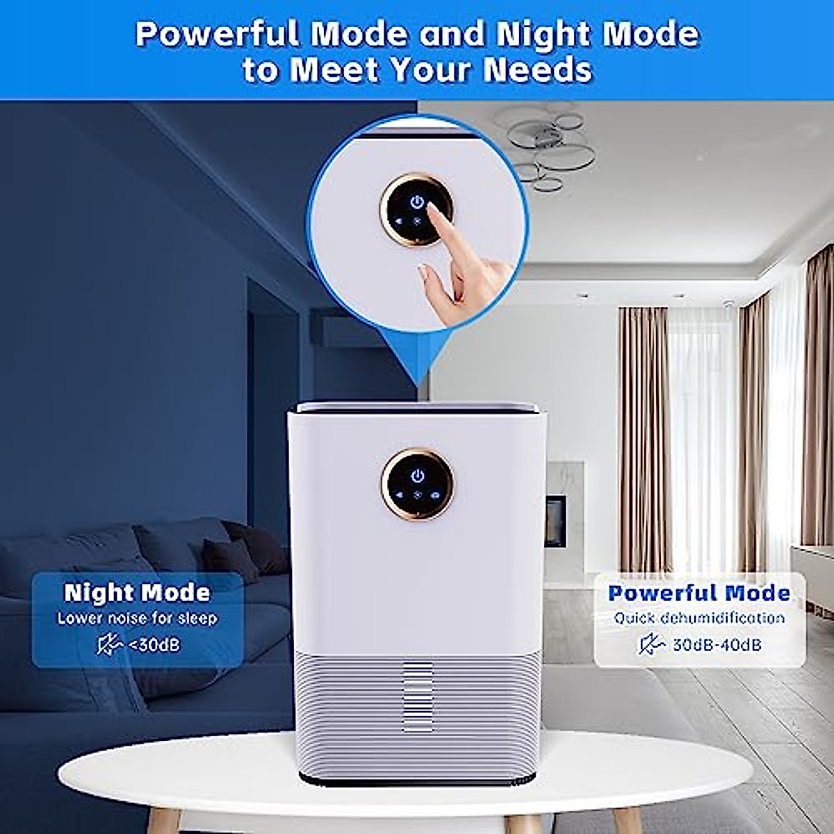 PTHRAOUTA dehumidifier for basement bathroom RV home closet indoor indoor 33.8 oz water tank（800 sq.ft） small dehumidifiers safe mini drainage auto-off odor removal 2 duak-core portable dehumidifier 5 colorful lights remove moisture quite silent car deh