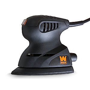 WEN 6301 Electric Detailing Palm Sander and WEN 6301SP Palm Sander Sandpaper (12 Pack)