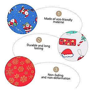 STOBOK 9pcs Scrapbook Xmas Squares Creative Sewing Dress Handmade Holdiay Wreath Cotton Bundle Scraps Doll Handbag Quilting Snowflake Art Stocking for Work Fashionable Fabric Purse