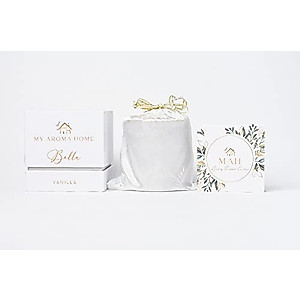 Vanilla Bean | 8 oz | Strong Scented Candles | Natural Soy Candle | Premium Strong Scent | Elegant Glass jar | Metal lid | Designer Gift Box | Long Even Burn | Double Wick
