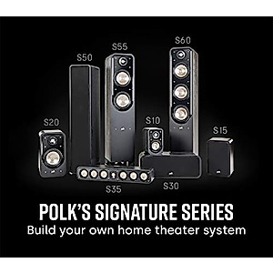 Polk Audio Signature Series S35 Center Channel Speaker (6 Drivers), Surround Sound, Power Port Technology, Detachable Magnetic Grille (Discontinued by Manufacturer)