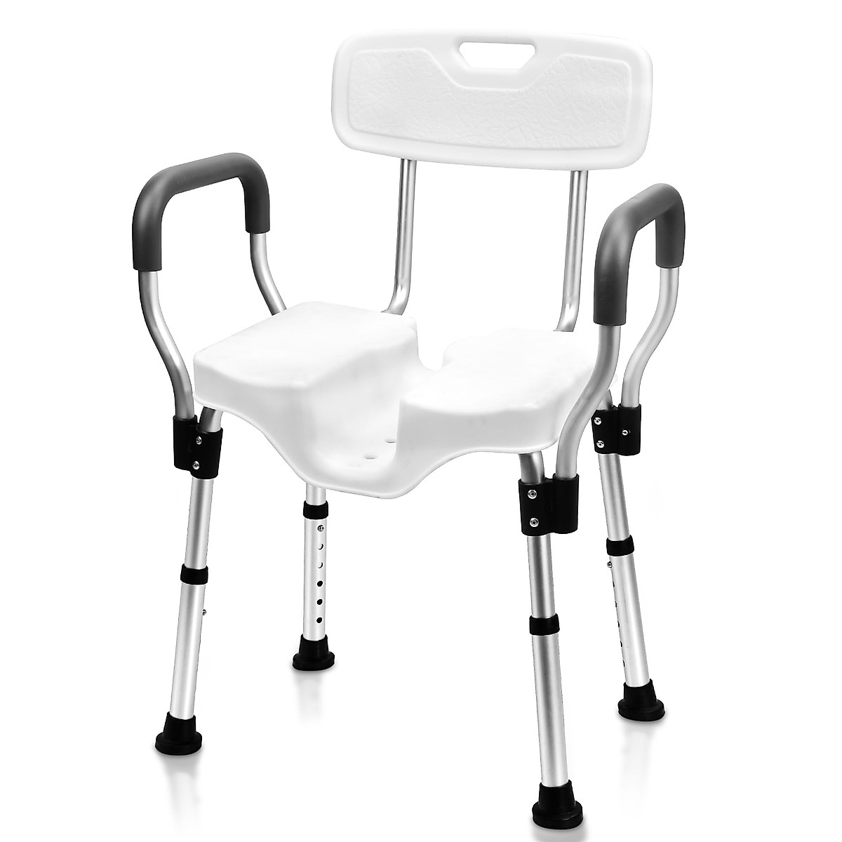 Sangohe Shower Chair - Shower Chair for Inside Shower - U-Shape Seat Heavy Duty Shower Chair - Shower Chair with Arms for Handicap - Wide Shower Seats for Elderly - Shower Chair for Bathtub, 796E