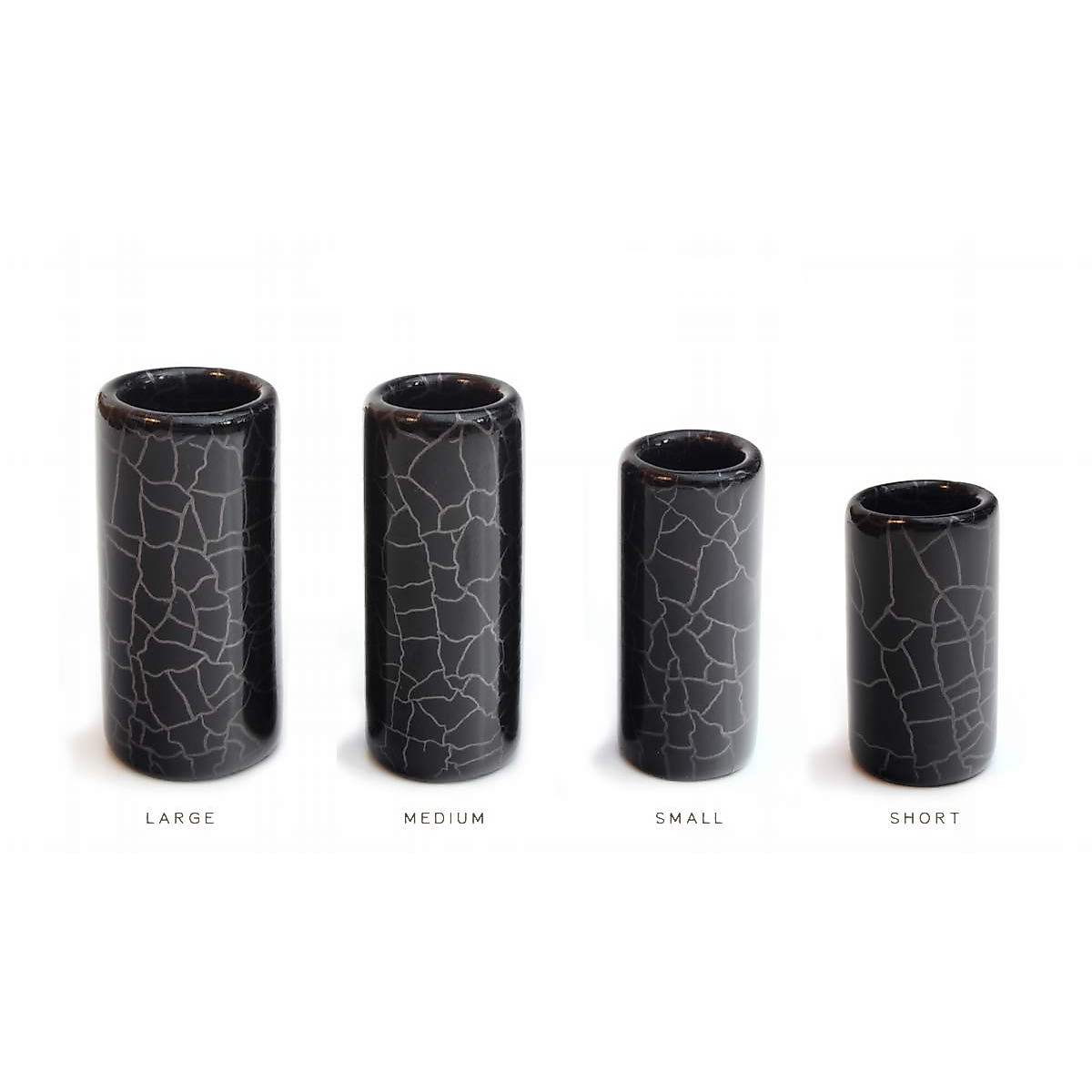 Jet Black Ceramic Guitar Slide (Medium)