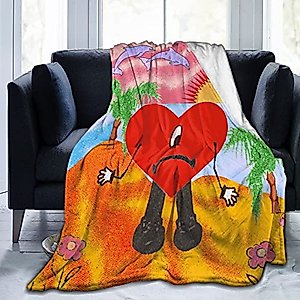 Throw Blankets Bad Cute Bunny Blanket Bedding Blankets Sofa Blankets Flannel Blankets Air Conditioning Blanket Multicolor 50inchx40inch