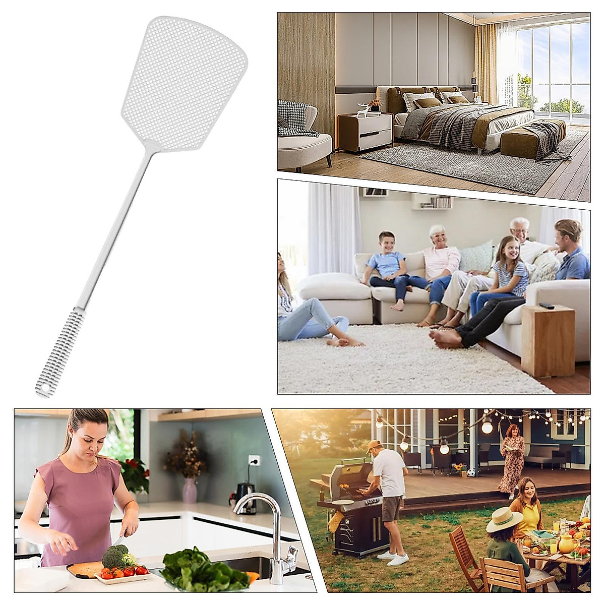 Generic Long Handle Fly Swatter - insectt Swatters | insectt pestt Control Swatters | Multi-Functional Fly Catcher | Indoor Flyswatter Long | Fly Swatters for Home Indoor Outdoor Classroom