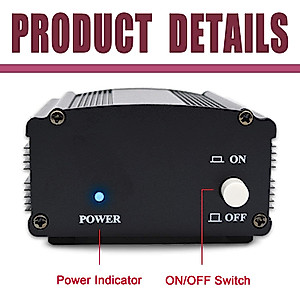 Fotoconic 1-Channel 48V Phantom Power Supply with Adapter, Bonus+XLR 3 Pin Microphone Cable for Any Condenser Microphone Music Recording Equipment