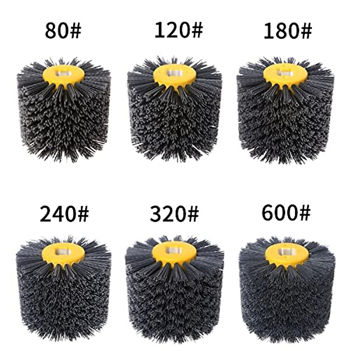 5 Inch Abrasive Nylon Wire Drawing Wheel Drum Burnishing Brush for Wooden Polishing 120mm 80 Grit