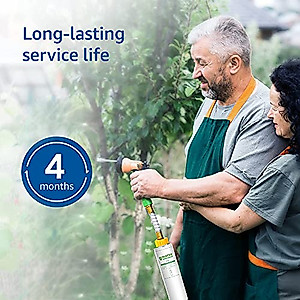 Waterspecialist Garden Hose Water Filter with Hose Protector, Compatible with Mist Cooling System, Reduces Chlorine, Bad Taste and Odor for Gardening and Pets