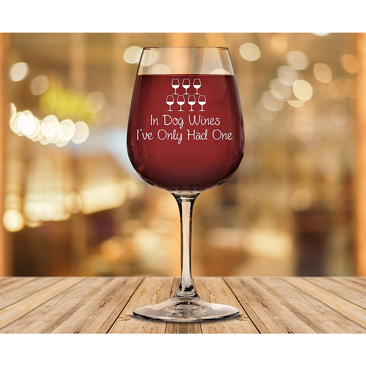 In Dog Wines Funny Wine Glass - Best Wine Lover Gifts for Women - Dog Mom Gift - Unique Gag Wine Gifts for Dog Lovers - Cool Bday, Birthday Present Idea - Fun Wine Glass for Wife, Friend, Sister