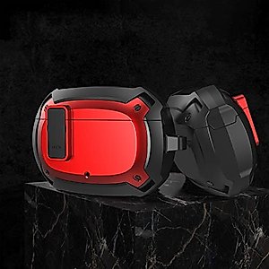 CASEVERSE Case for Beats Studio Buds(2021)/Beats Studio Buds+(2023) with Lock, Military Armor Series Cover with Keychain Cool Shockproof Protective Cases