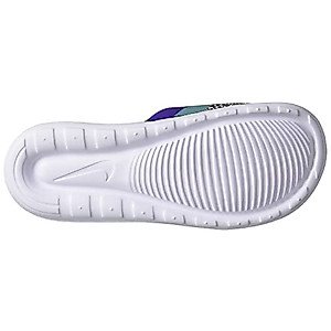 NIKE Women's Casual Slippers, White Habanero Red Black Electro Purple, 9.5