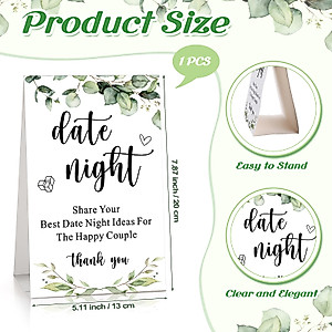 Dinifee 63 Pcs Bridal Shower Date Night Games Set with 50 Wooden Block 12 Pens 1 Game Sign Wedding Bridal Shower Ideas Gifts for Couple Date Night Activities Ideas Wishes Advice