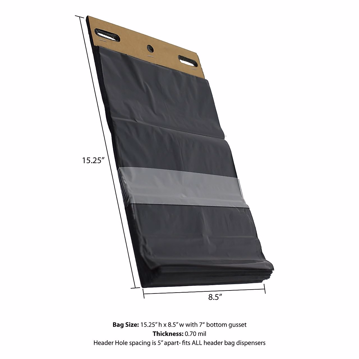 Zero Waste USA® - 800 ONEpul® dog waste station refill header bags - Dispense 1 bag at a time with our trademarked pull-strap. Designed to fit any dog waste header stations. (8 headers of 100 bags)