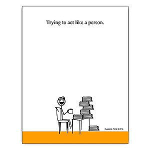 Funny Novelty Gift Notepads - 4-Pack Bundle - I'm Dead Inside, Trying to Act Like a Person, I Understand Nothing, I'd Like to Cancel Today Please