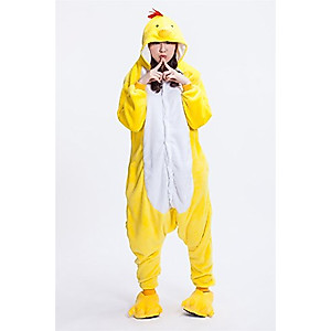 Adult Chicken Kigurumi Animal Costume Pajamas Homewear Lounge Wear XL Yellow