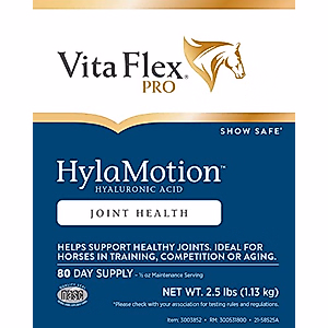 Vita Flex Pro Hylamotion Hyaluronic Acid Horse Joint Supplement; Ideal for Aging, Training or Competition Horses, 2.5 Pounds