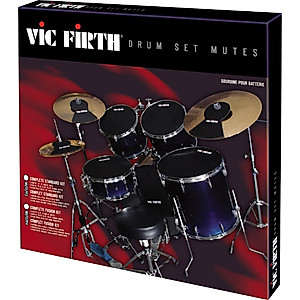 Vic Firth Drum Mute Prepack with Mutes Sized 12, 13, 14, 16, 22", Hi-Hat & 2 Cymbal Mutes