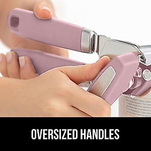 The Original GORILLA GRIP Heavy Duty Stainless Steel Smooth Edge Manual Can Opener and Bottle Openers, Soft Handle, Rust Proof Oversized Handheld Easy Turn Knob, Multifunctional Kitchen Tool, Pink
