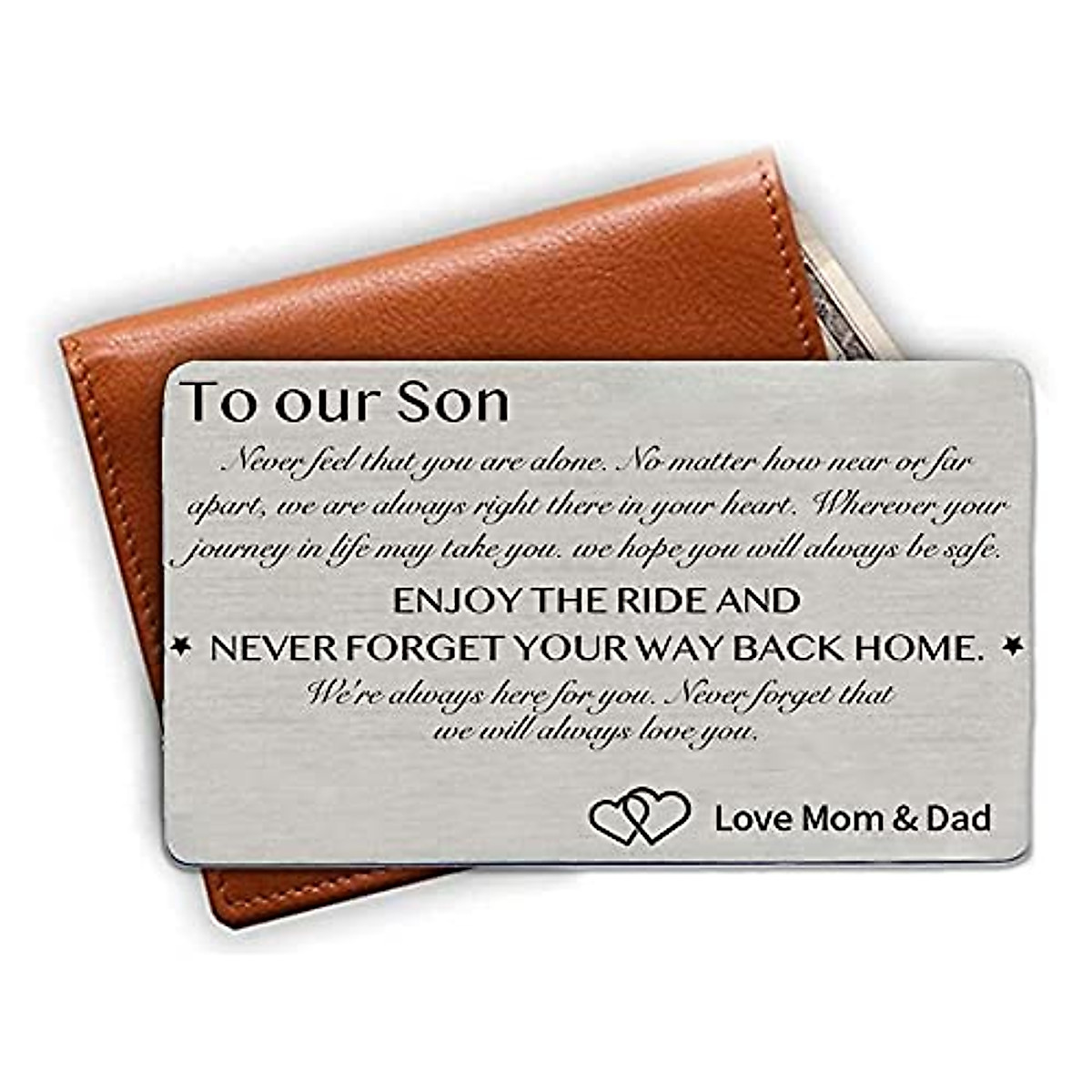 SUN IN SKY Son Wallet Card Gifts from Mom Dad Son Gifts from Mom Dad To My Son Wherever Your Journey In Life May Take You Always Be Safe Son Birthday Wedding Christmas Cards Small