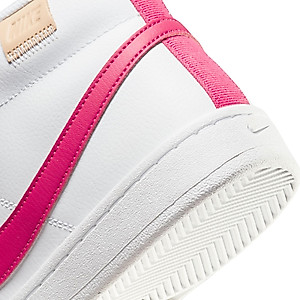 Nike Women's Low Sneakers, White White Rush Pink White Onyx, 8.5 US