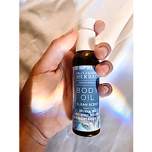 Natural Body Powder and Oil Set, Dusting Powder, Body Oil, No Talc, Corn, Grain, Gluten, Clean Scent Powder 2.5 oz with Travel Size Clean Scent Oil 2 oz, Ora's Amazing Herbal