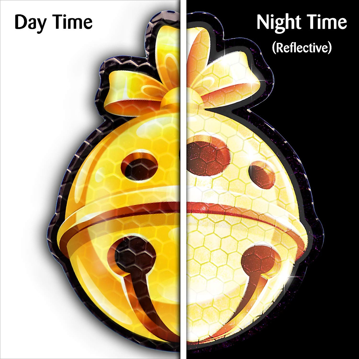 Bigtime Signs XL 4 Piece Reflective Magnetic Reindeer Car Kit - Funny Christmas Car Decorations + 2 Jingle Bells Magnets - Holiday Automotive Magnet (Waving Reindeer)