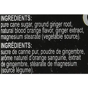 Ginger Delights Blood Orange Candy | Genuine Ground Ginger Root, Natural Flavors | Kosher Certified, Vegan, Gluten Free | Aspartame & Xylitol Free | 30 Count Tin (Pack of 12)