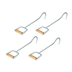All States Ag Parts Parts A.S.A.P. Red Rooster Hay Hook 18" Silver Wood Handle - 4-Pack