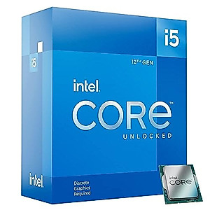 Intel Core i5-12600KF Desktop Processor 10 (6P+4E) Cores up to 4.9 GHz Unlocked  LGA1700 600 Series Chipset 125W