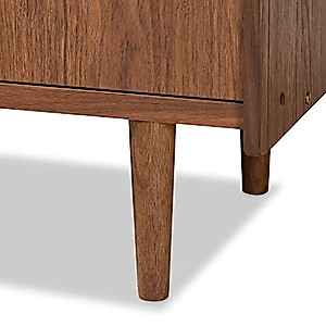 Baxton Studio Halden Sideboards and Servers, Walnut Brown/Grey