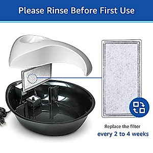 MyfatBoss Charcoal Water Filter Replacement Fountain Filter Compatible with Pioneer Pet Dog Fountain Pet Drinker Bowl Raindrop Plastic Fountain Fung Shui Plastic Fountain, 12 Filters