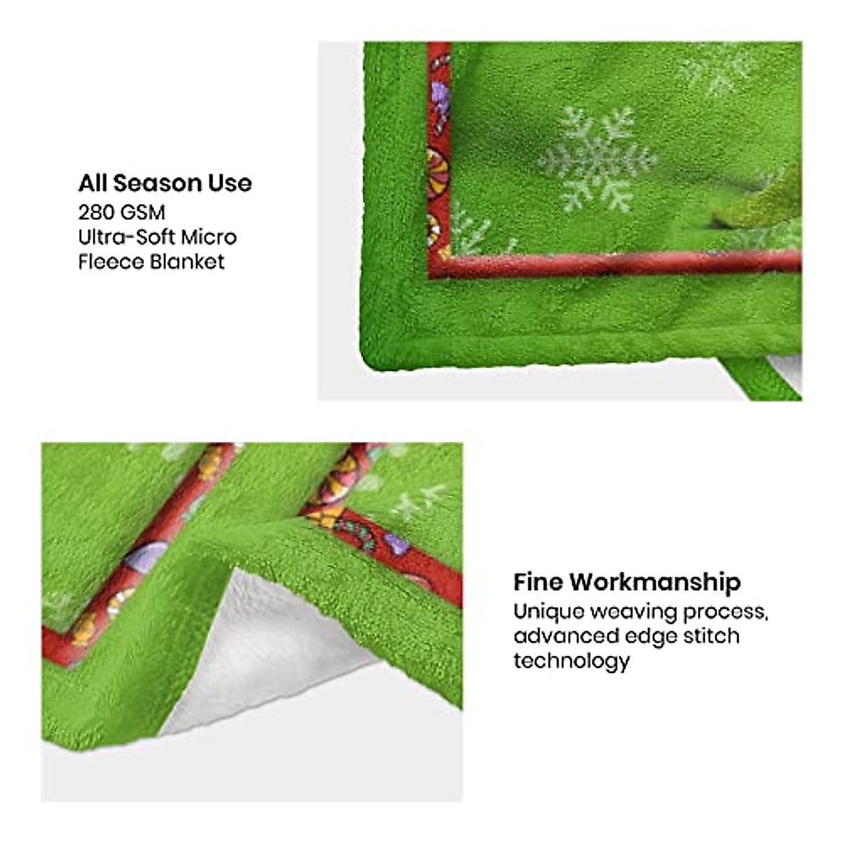 Funny Cartoon Throw Blanket Super Soft Christmas Blanket for Home Bed Sofa Picnic Christmas-002 50"x40"